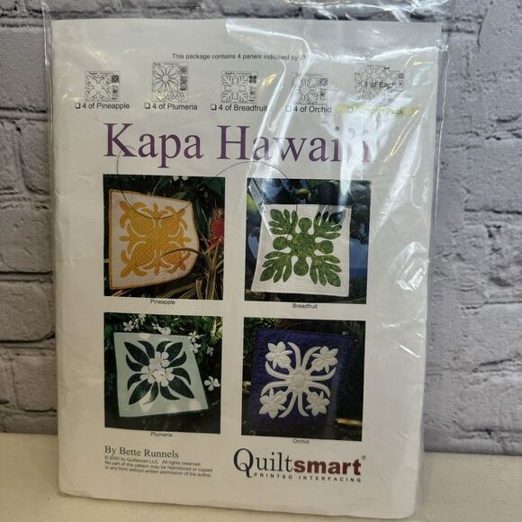 Art | Kapa Hawaii Hawaiian Appliqu Quilt Pattern 4 Block Sampler Pack ...